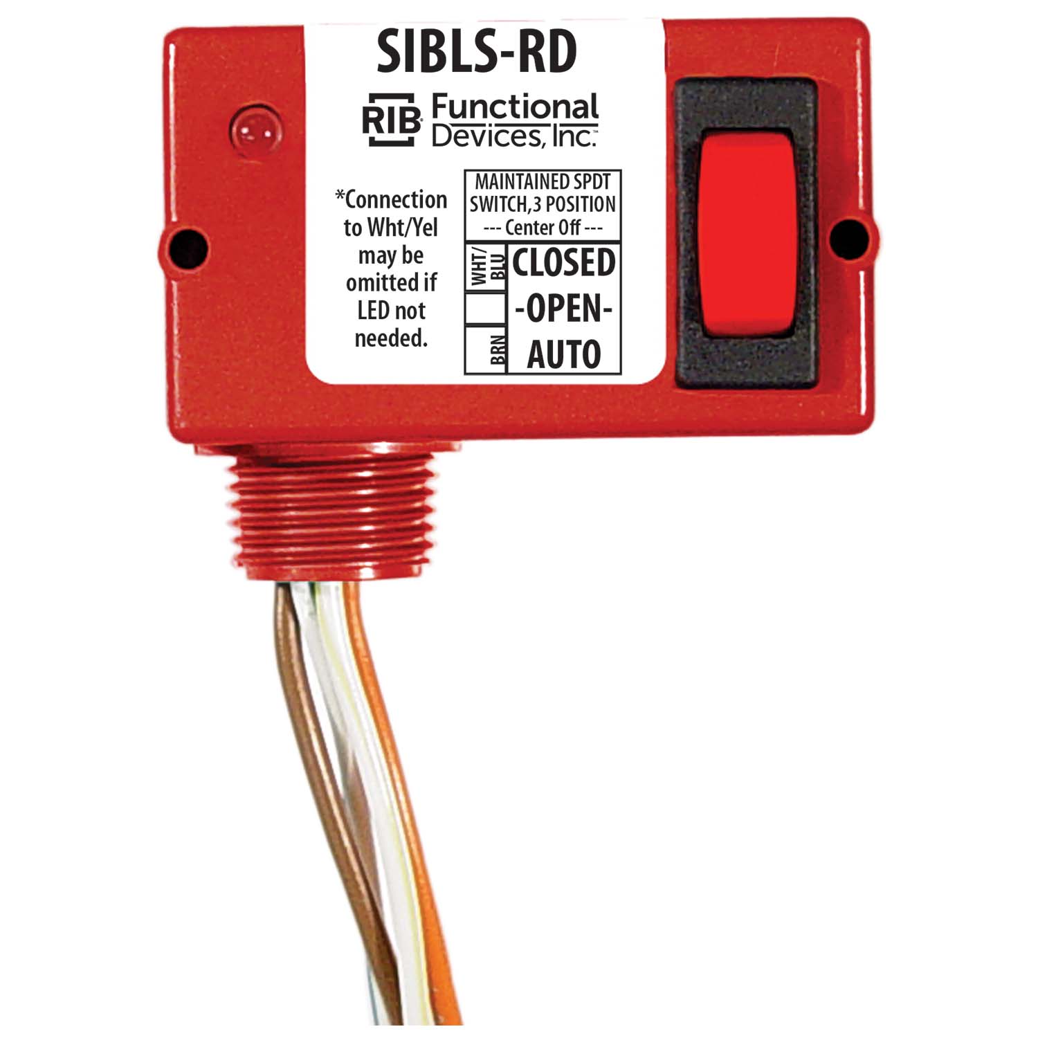 SIBLS-RD | Switch 5 Amp 30 Vac/dc 3 Position Maintained On/Off/On LED ...